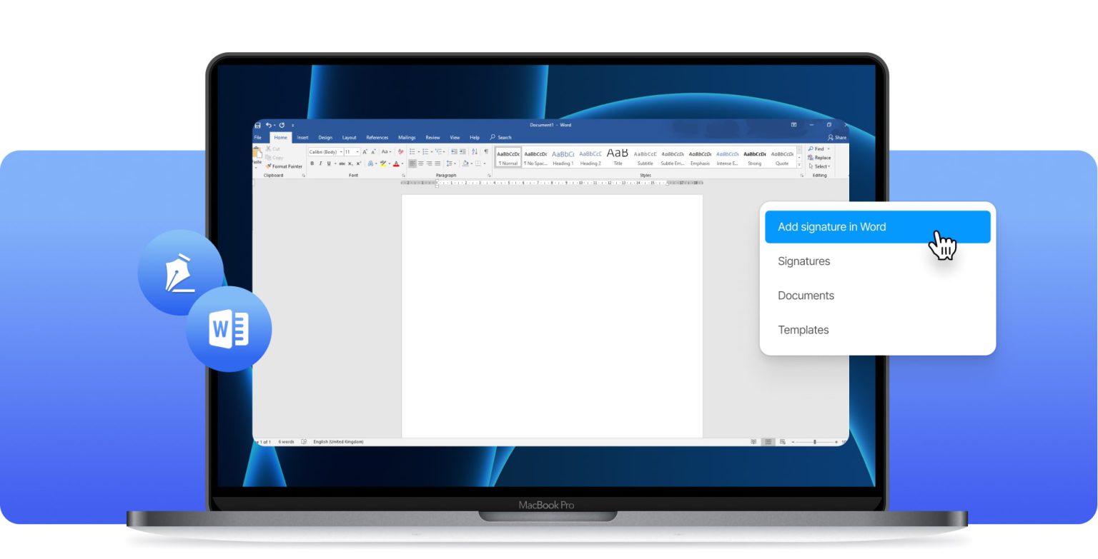 Add signature to Word documents (DOC, DOCX) - SignHouse