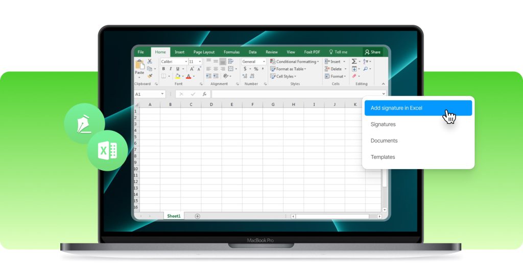 Add signature to Excel documents (XLS, XLSX) - SignHouse