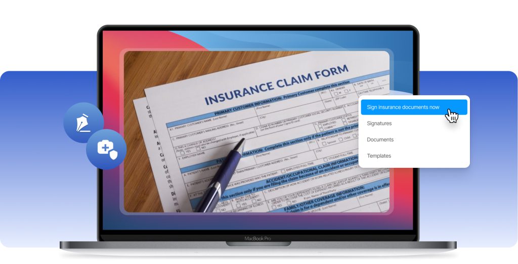 Add signature to insurance documents - SignHouse